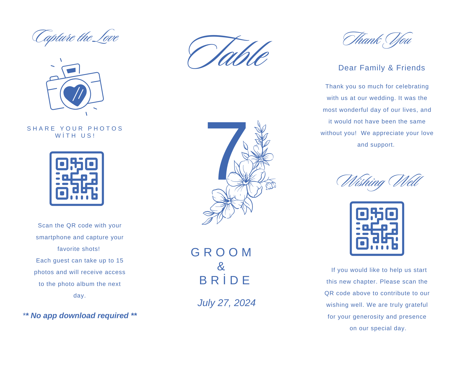 Editable Wedding Triangle Table Tent Template | Desserts On Delicious
